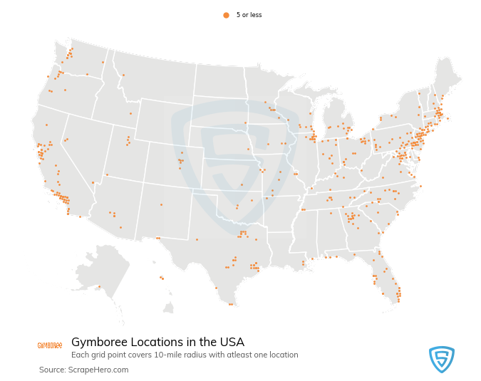 List of all Gymboree store locations in the USA - ScrapeHero Data Store