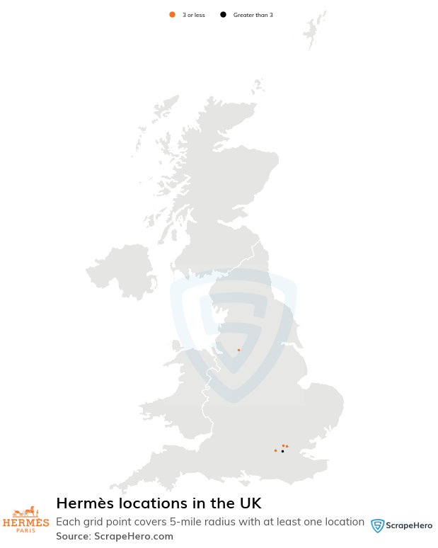 List of all Hermès store locations in the UK - ScrapeHero Data Store