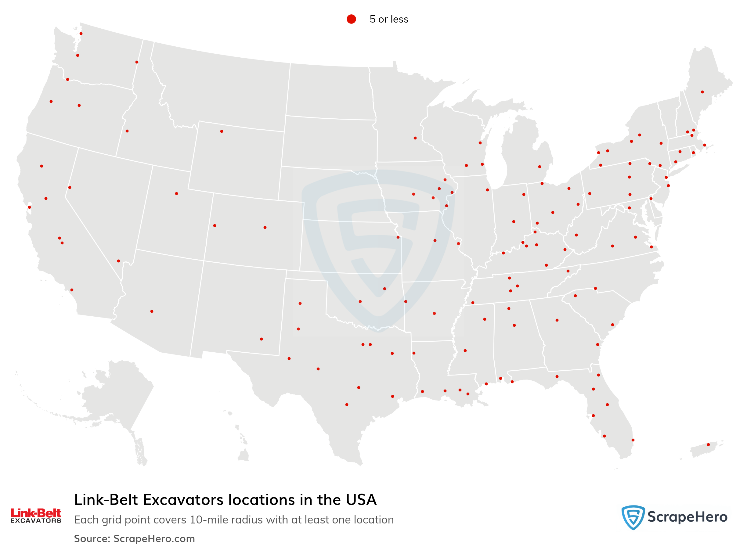 List of all Link-Belt Excavators locations in the USA - ScrapeHero Data ...