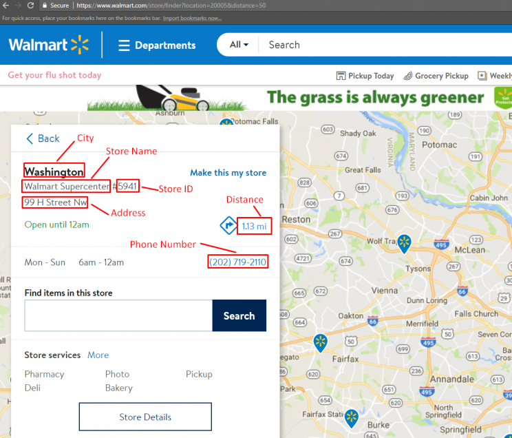 How to Scrape Store Locations from Walmart.com using Python 3