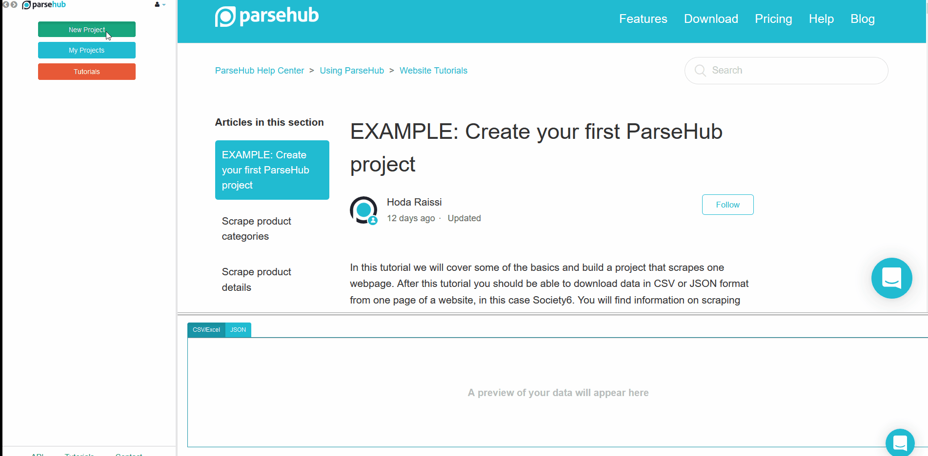 How to scrape data using ParsehHub How to scrape data using ParsehHub