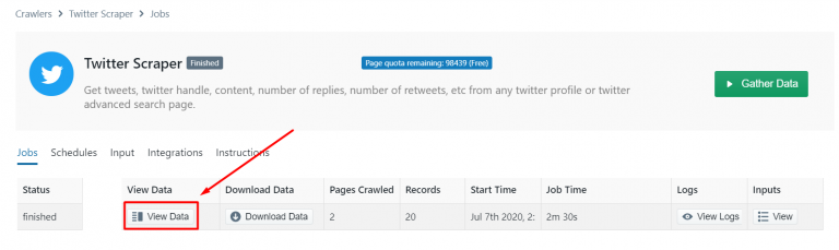 How to Scrape Twitter for Tweet Data Without Coding - ScrapeHero Cloud