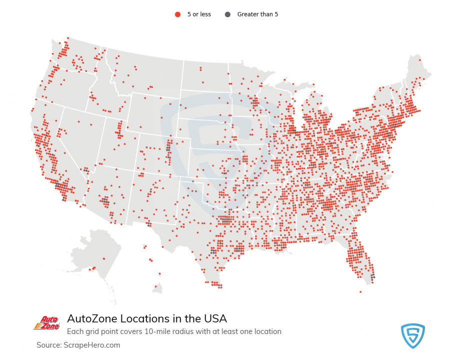 Largest Auto Parts Stores in the US - Location Analysis
