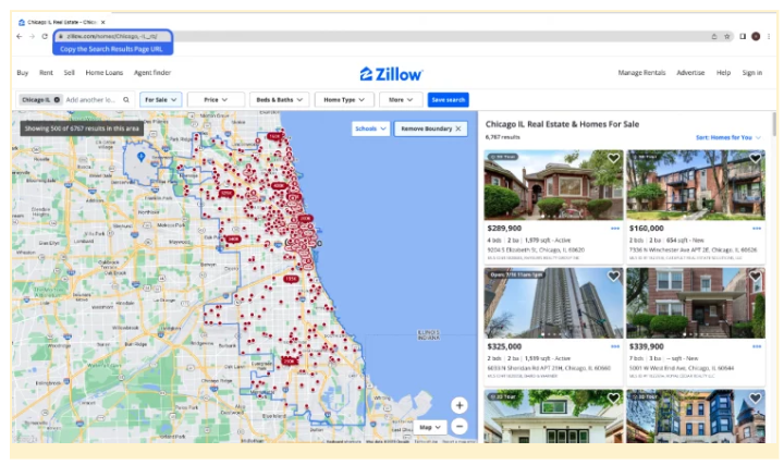 Web Scraping Zillow Data: Code and No Code Approaches